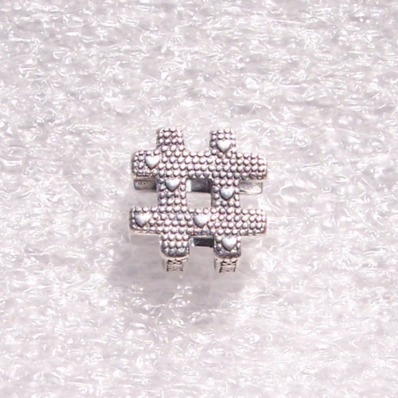 Pandora | Jewelry | Pandora Hashtag Symbol 925 Bracelet Charm | Poshmark